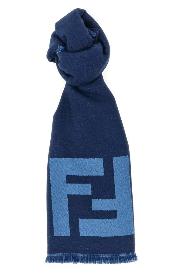 Fendi Ff Macro Scarf - Blue