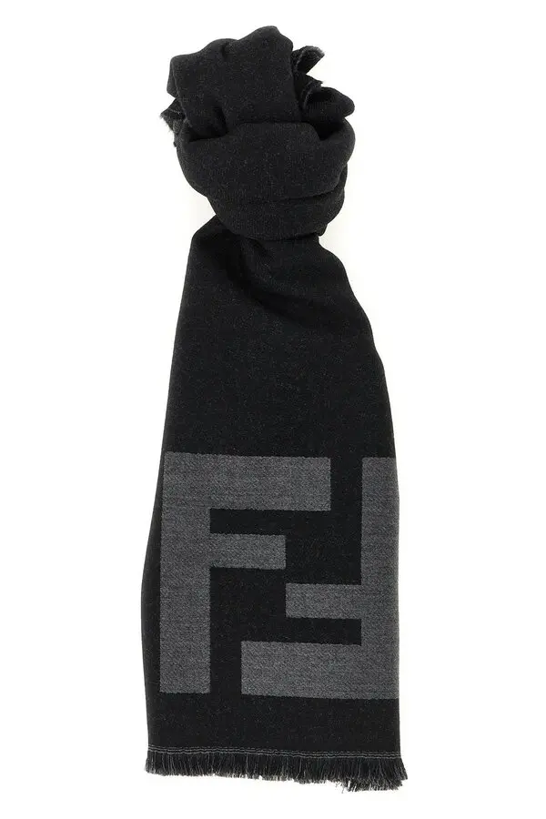 Fendi Ff Macro Scarf - Black