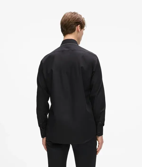 Karl Lagerfeld Kl Studio Virgin Wool Shirt - Black