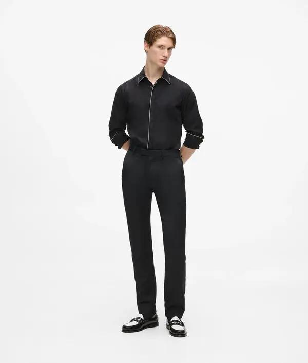 Karl Lagerfeld Kl Studio Virgin Wool Shirt - Black