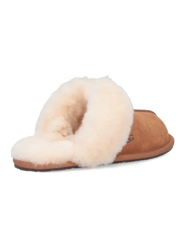 UGG Scuffette Ii Suede Slippers With Shearling Lining - Brown