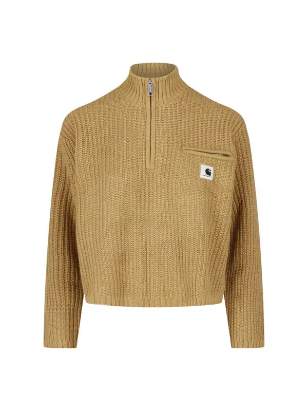 Carhartt Work In Progress Sweater Zip "detroit - Beige