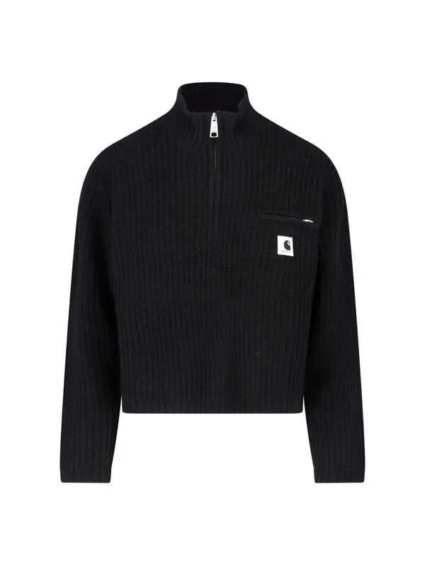 Carhartt Work In Progress Sweater Zip "detroit - Black