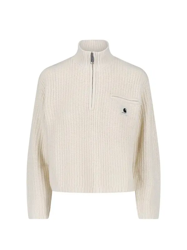 Carhartt Work In Progress Sweater Zip "detroit - White