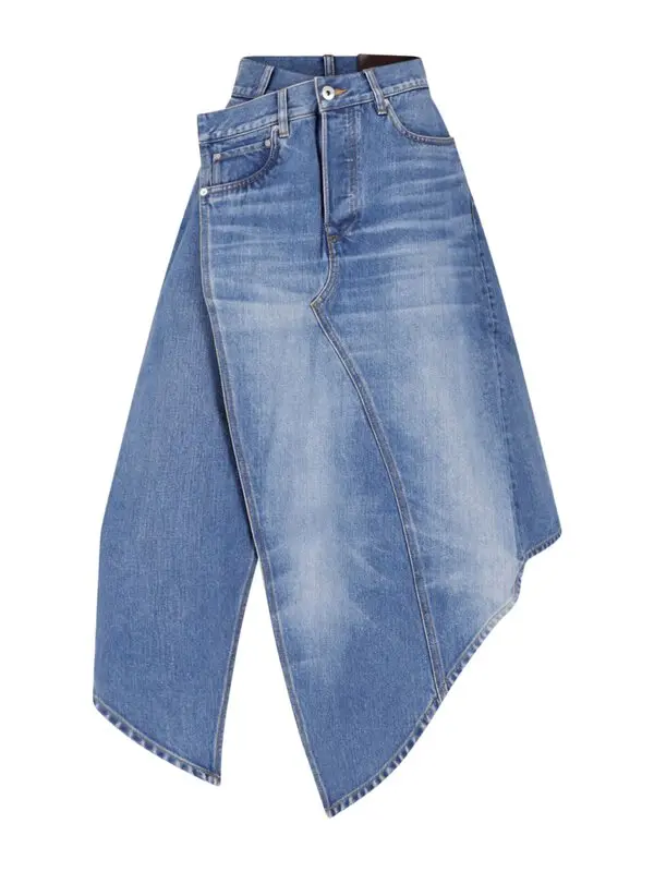 JW Anderson Dismantled Midi Skirt - Blue