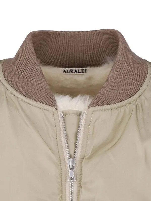 Auralee Silk Twill Bomber Jacket