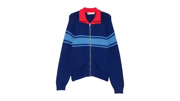 Marni Striped Zipup Cardigan