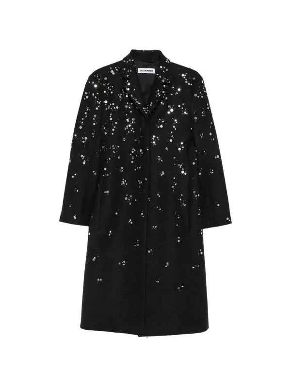 JIL SANDER Belted Wool Coat - Grey