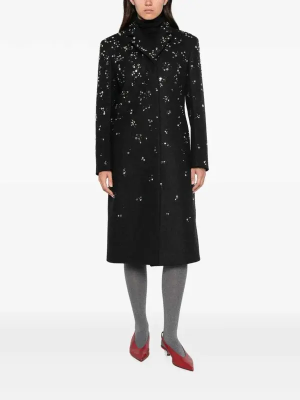 JIL SANDER Belted Wool Coat - Grey