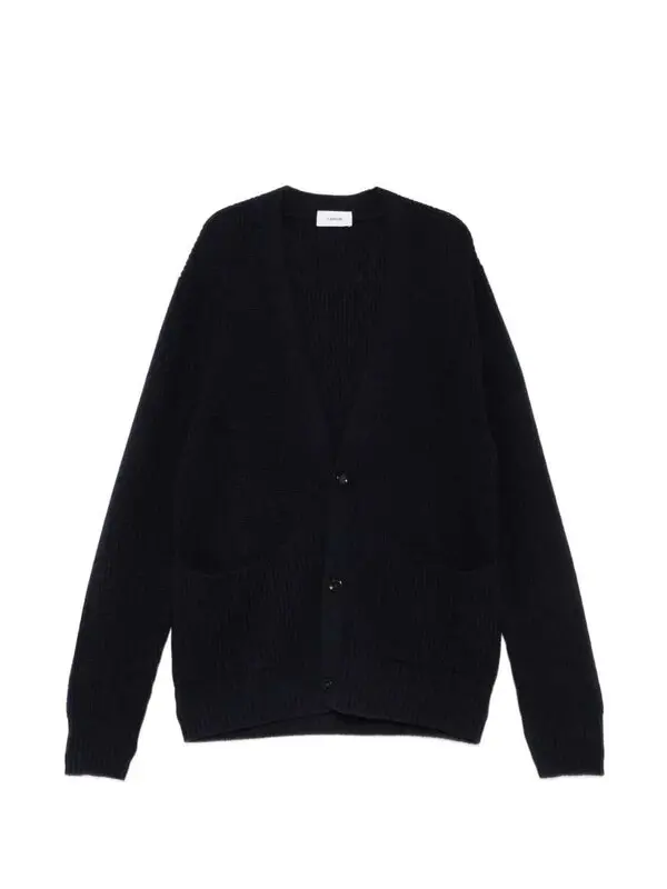 LARDINI Ribbed V-neck Cardigan