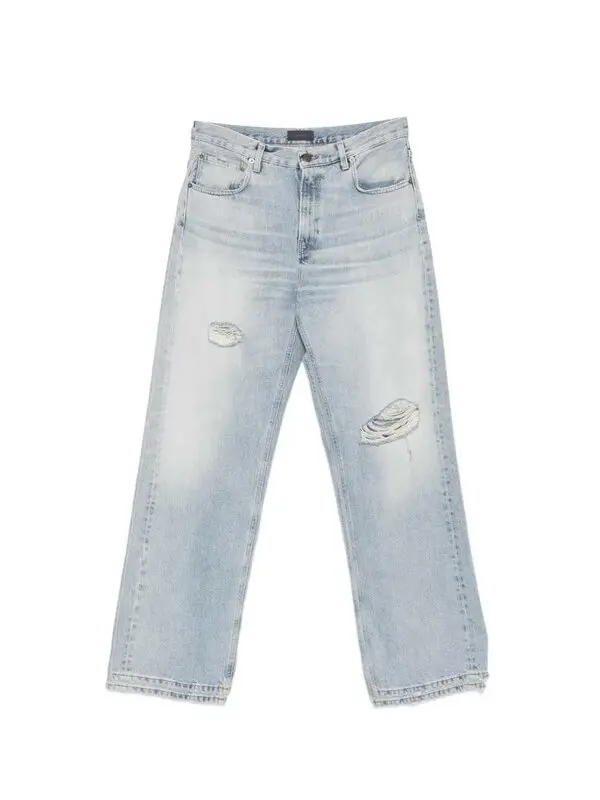 HAIKURE Wide-leg Jeans With A Distressed Finish - Blue