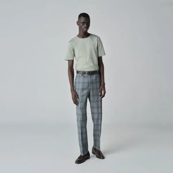 INDOCHINO Quadring Plaid Sage Pants - Green