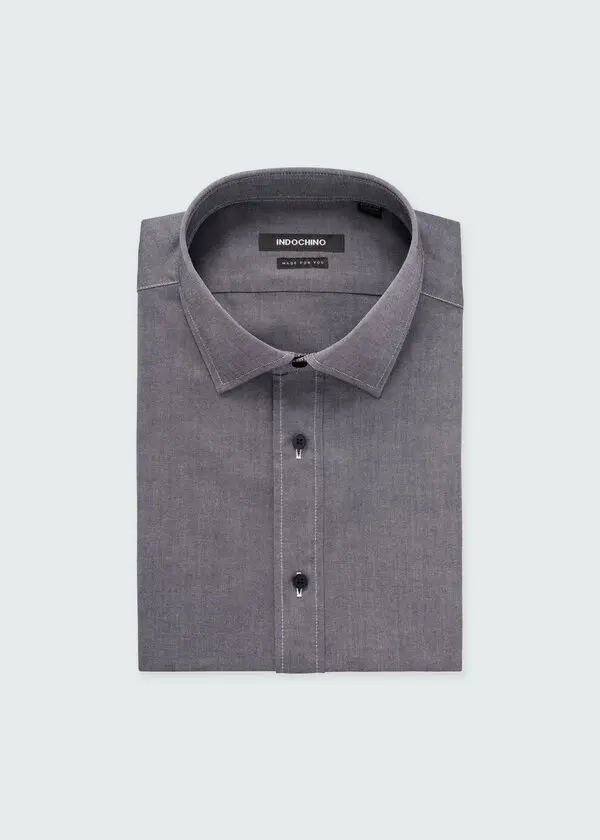 INDOCHINO Hailey Cotton Stretch Shirt - Black