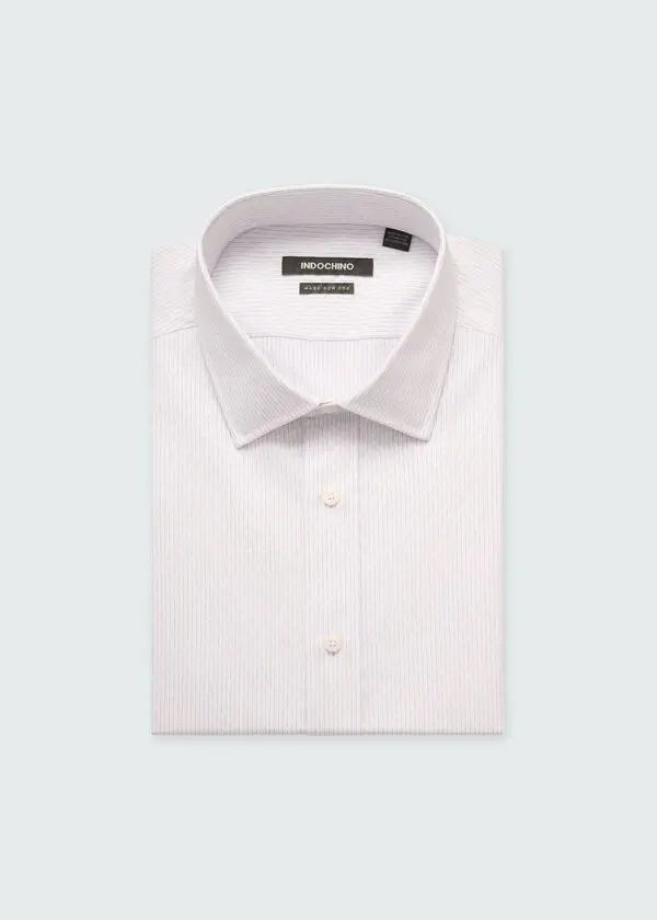 INDOCHINO Queenhill Vintage Dash Pattern Shirt - White