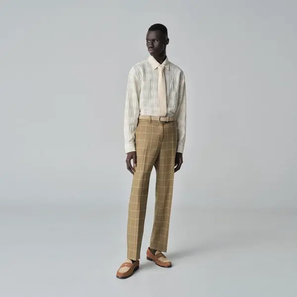 INDOCHINO Queensbury Check Pants - Camel
