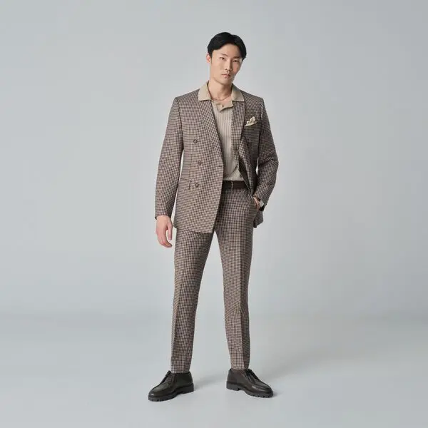 INDOCHINO Quidhampton Check Blazer - Brown