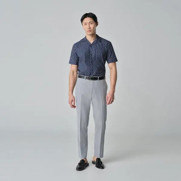 INDOCHINO Quiton Wool Stretch Light Pants - Blue