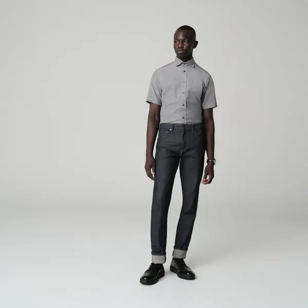 INDOCHINO Harwell Flannel Stretch Casual Shirt - Gray