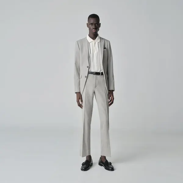 INDOCHINO Quiton Wool Stretch Light Blazer - Gray