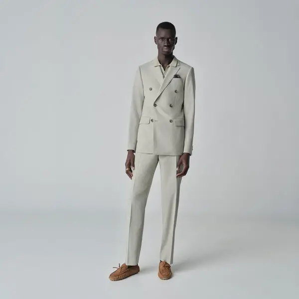 INDOCHINO Quiton Wool Stretch Light Olive Blazer - Green