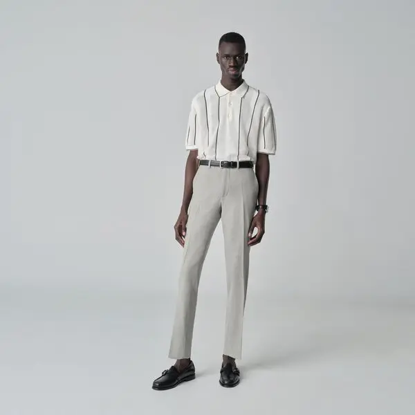 INDOCHINO Quiton Wool Stretch Light Pants - Gray