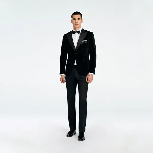 INDOCHINO Harford Velvet Dinner Jacket - Black