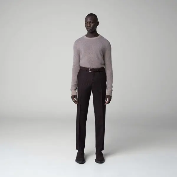INDOCHINO Monterosso Check Pants - Brown