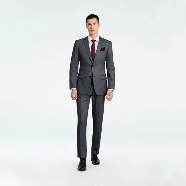 INDOCHINO Prescot Herringbone Charcoal Blazer