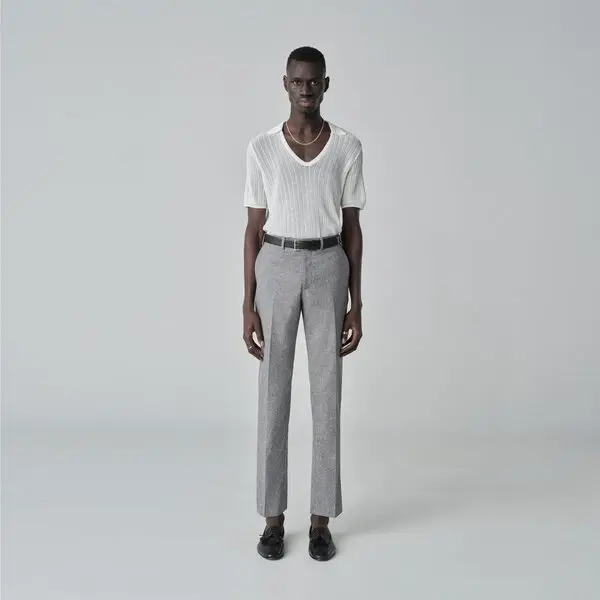 INDOCHINO Montella Wool Cotton Silk Light Pants - Gray