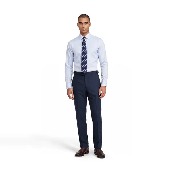INDOCHINO Montaldo Micro Houndstooth Flannel Pants - Blue