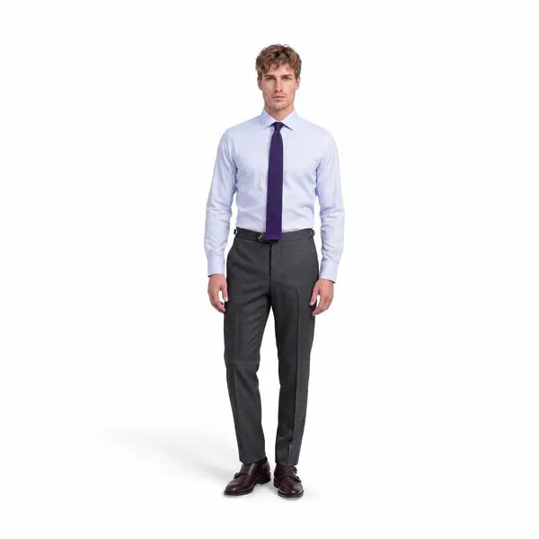 INDOCHINO Montaldo Micro Houndstooth Flannel Pants - Gray