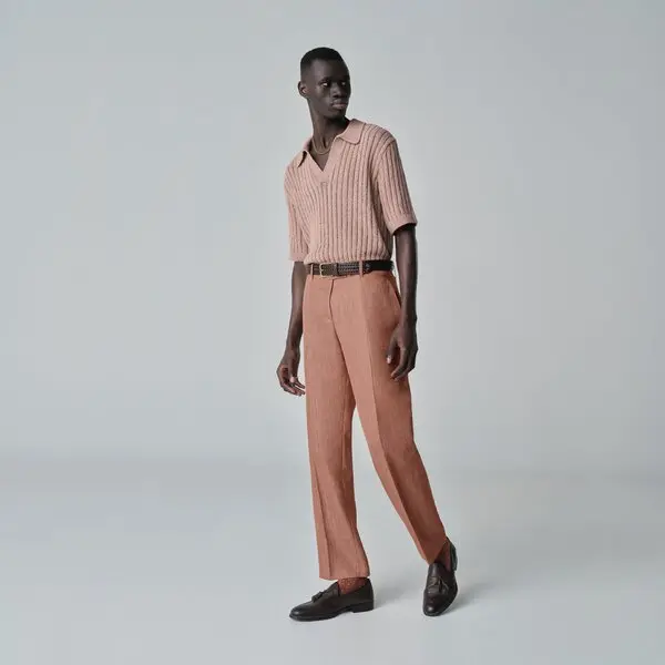 INDOCHINO Outwell Dobby Terracotta Pants - Orange