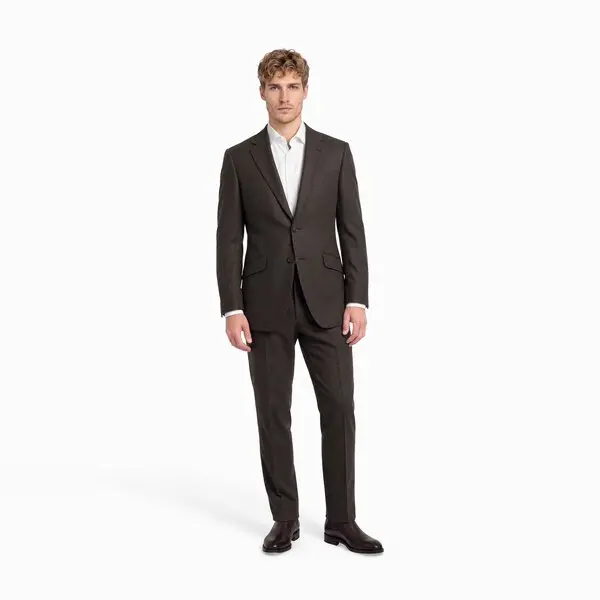 INDOCHINO Montaldo Micro Houndstooth Flannel Blazer - Brown
