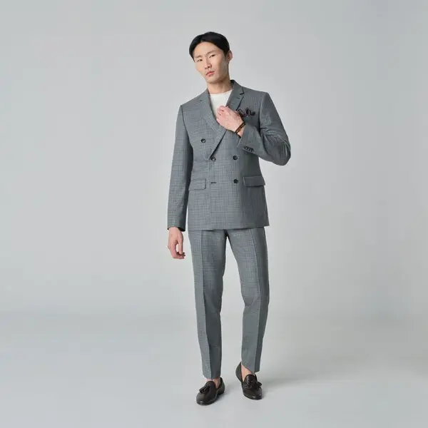 INDOCHINO Quadring Houndstooth Sage Blazer