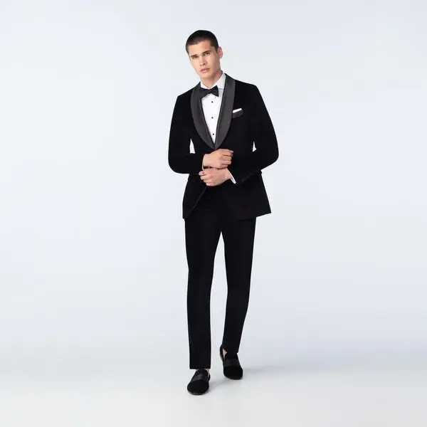 INDOCHINO Harford Velvet Tuxedo Suit - Black