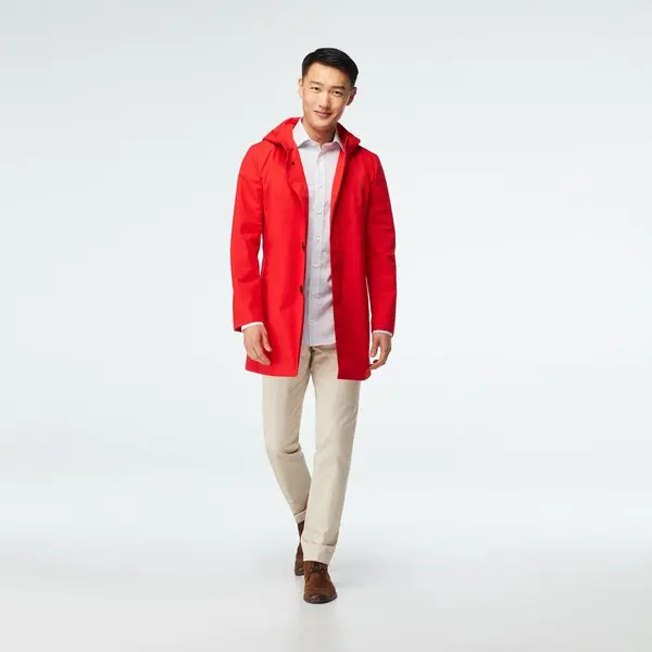 INDOCHINO Hadlow Hooded Raincoat - Red