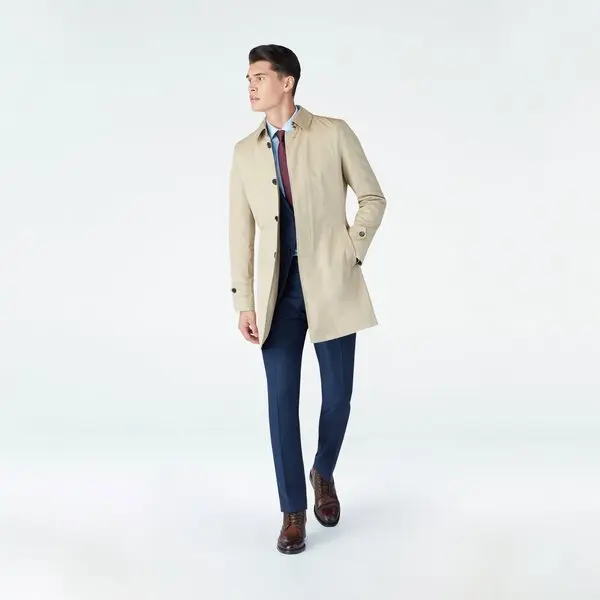 INDOCHINO Highcliffe Khaki Mac Coat - Brown