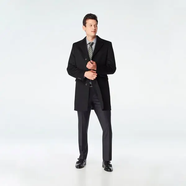 INDOCHINO Heartford Overcoat - Black