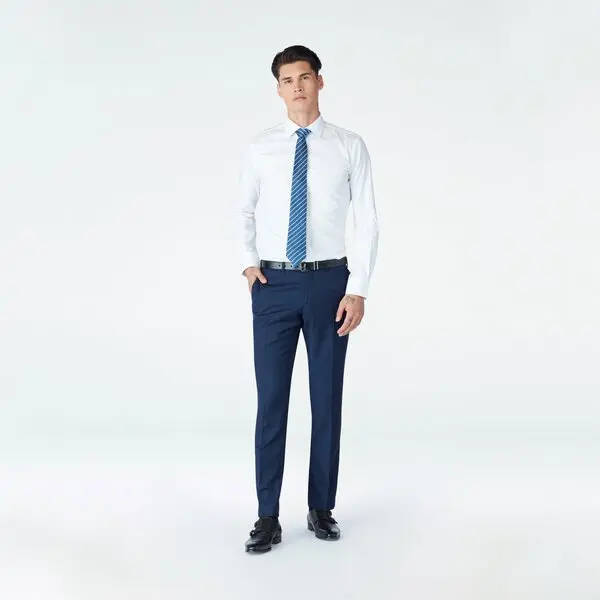 INDOCHINO Harrogate Glen Check Midnight Pants - Blue