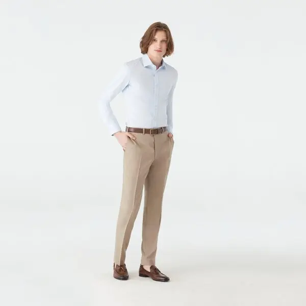 INDOCHINO Hamilton Sharkskin Pants - Sand
