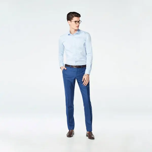 INDOCHINO Hayle Sharkskin Pants - Blue