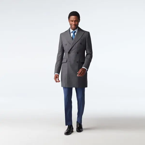INDOCHINO Hatton Twill Overcoat - Gray