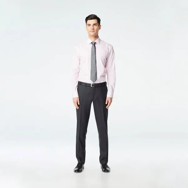 INDOCHINO Hayle Sharkskin Charcoal Pants - Gray