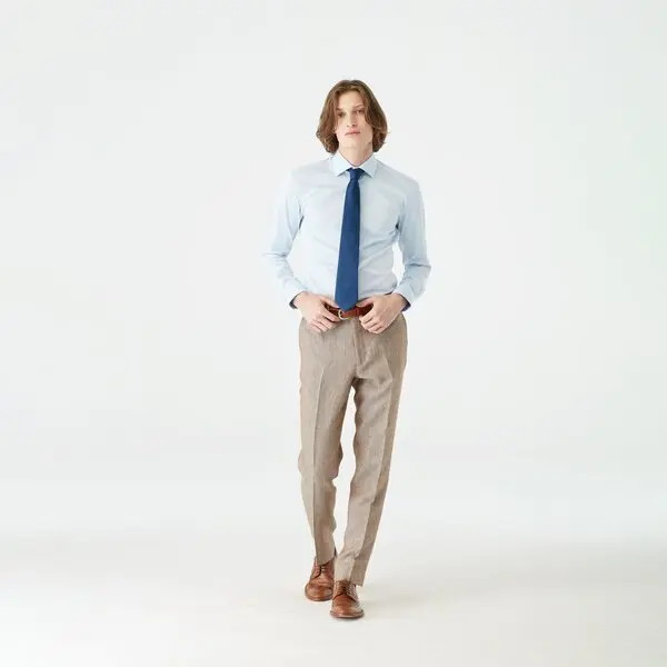 INDOCHINO Sailsbury Linen Pants - Brown