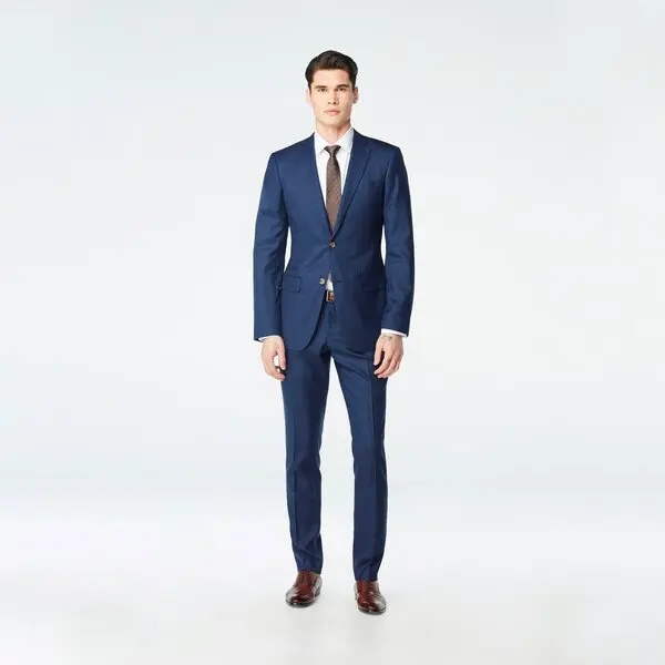 INDOCHINO Hayle Sharkskin Dark Navy Suit - Blue