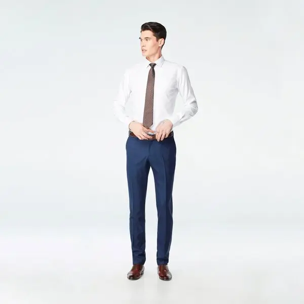 INDOCHINO Hayle Sharkskin Dark Navy Pants - Blue