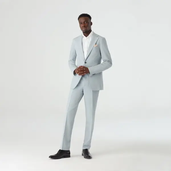 INDOCHINO Stapleford Seersucker Dove Suit - Gray