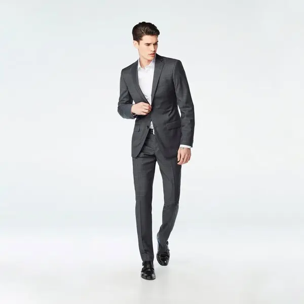 INDOCHINO Hemsworth Prince Of Wales Charcoal Blazer - Gray