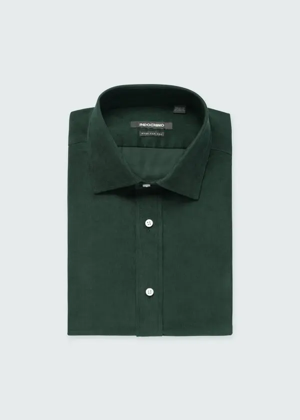 INDOCHINO Fairwood Corduroy Shirt - Olive