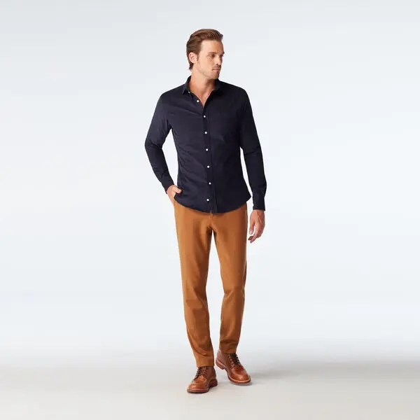 INDOCHINO Fairwood Corduroy Casual Shirt - Navy